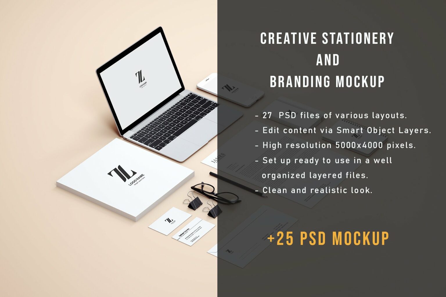Modern Stationery Mockup – MasterBundles