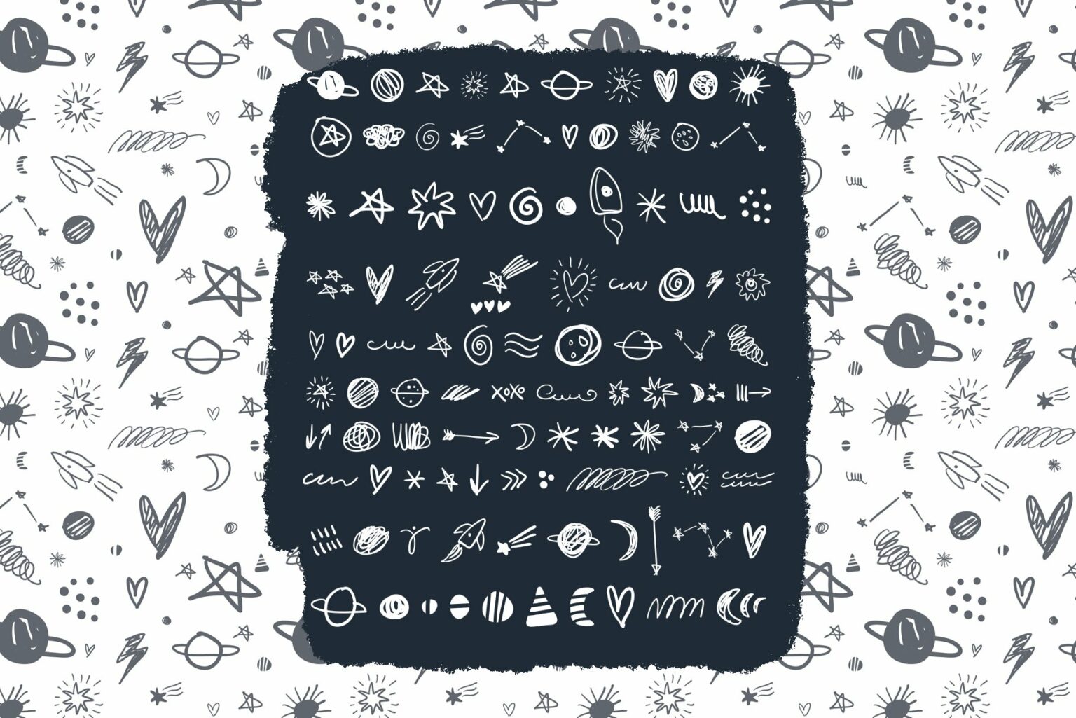 Doodle Space Clipart Set – MasterBundles