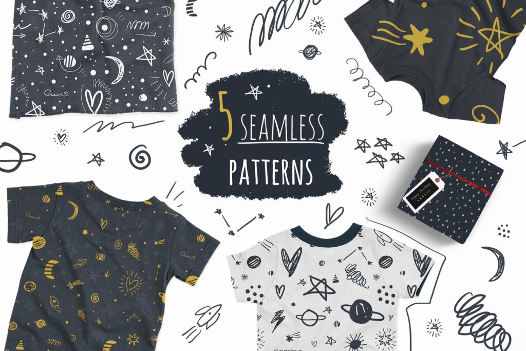 Doodle Space Clipart Set – MasterBundles