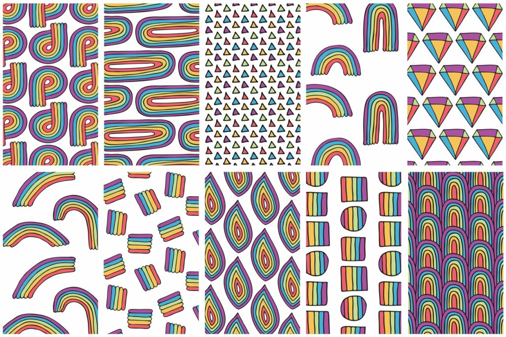 Ultimate Rainbow Patterns Collection – MasterBundles