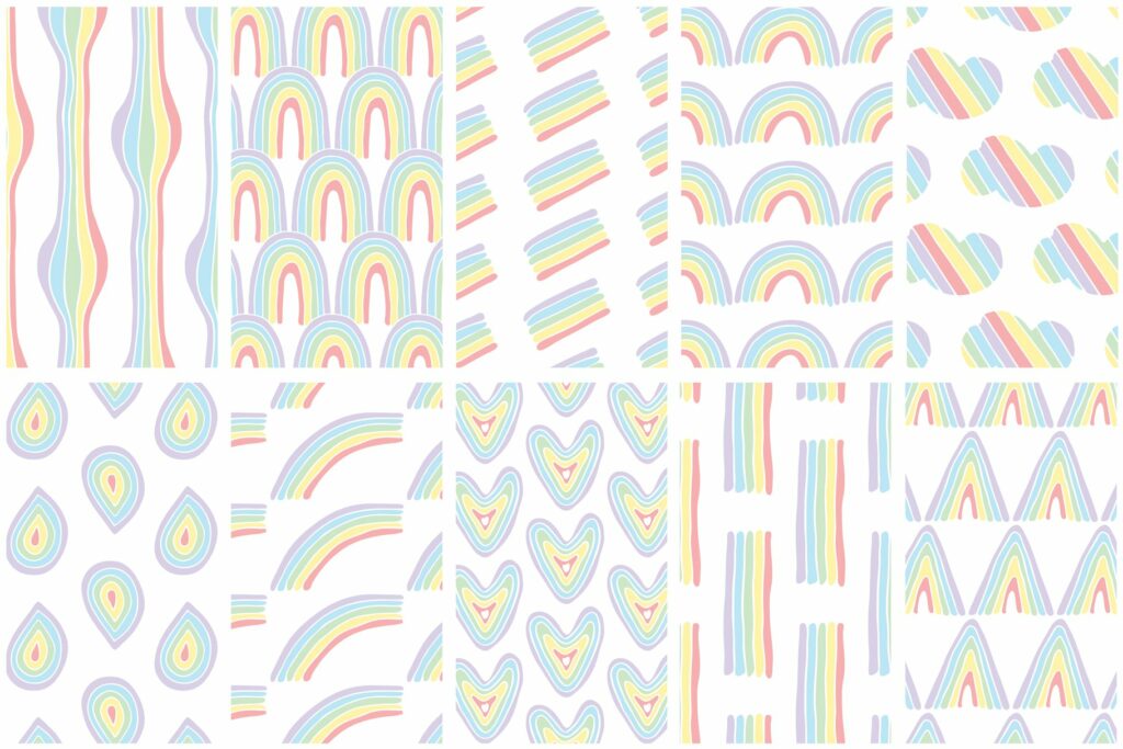 Ultimate Rainbow Patterns Collection – MasterBundles