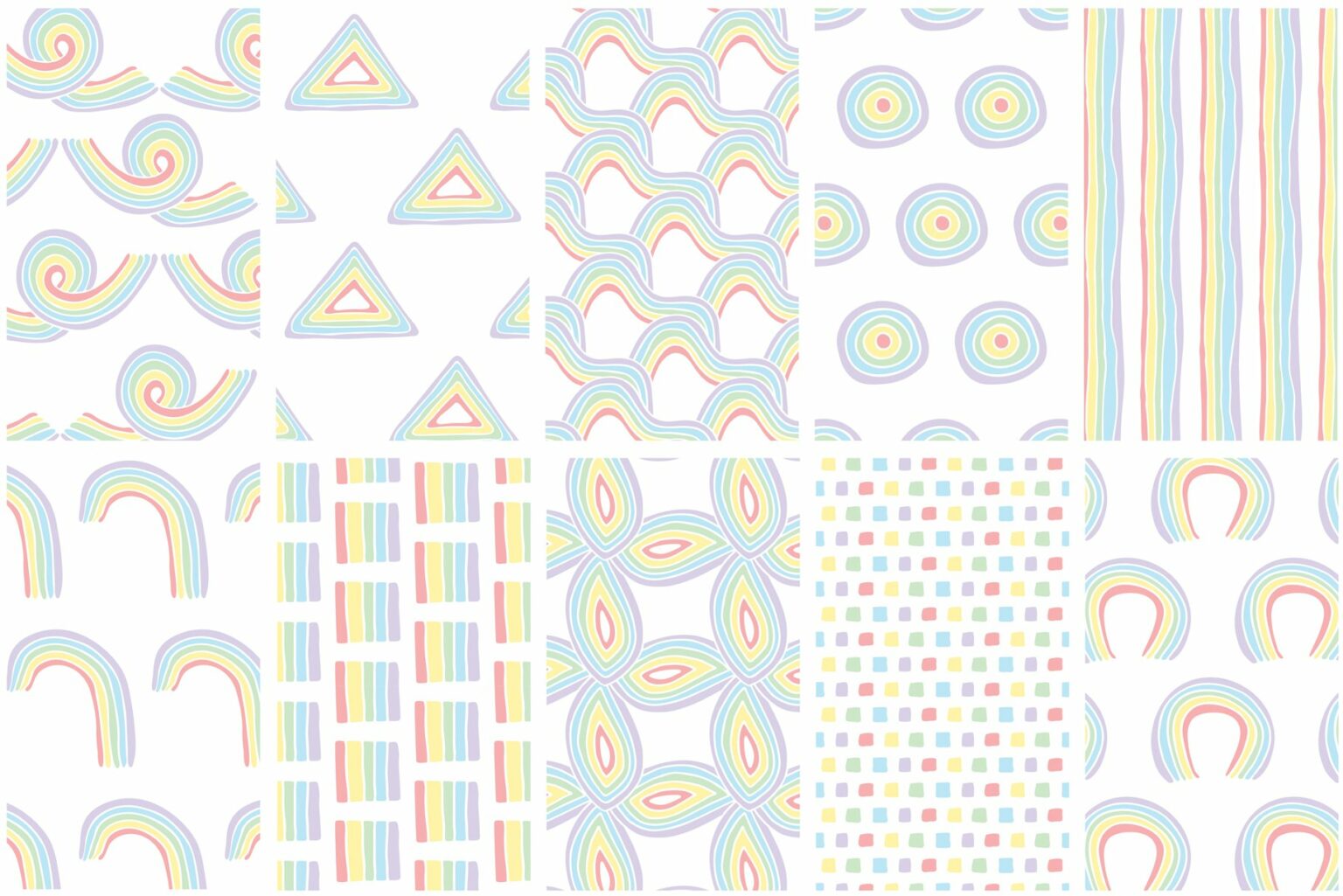Ultimate Rainbow Patterns Collection – MasterBundles