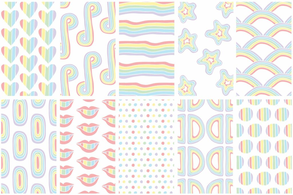 Ultimate Rainbow Patterns Collection – MasterBundles