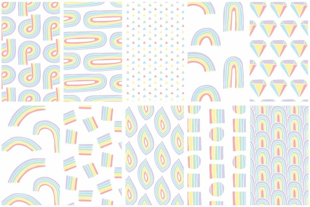 Ultimate Rainbow Patterns Collection – MasterBundles