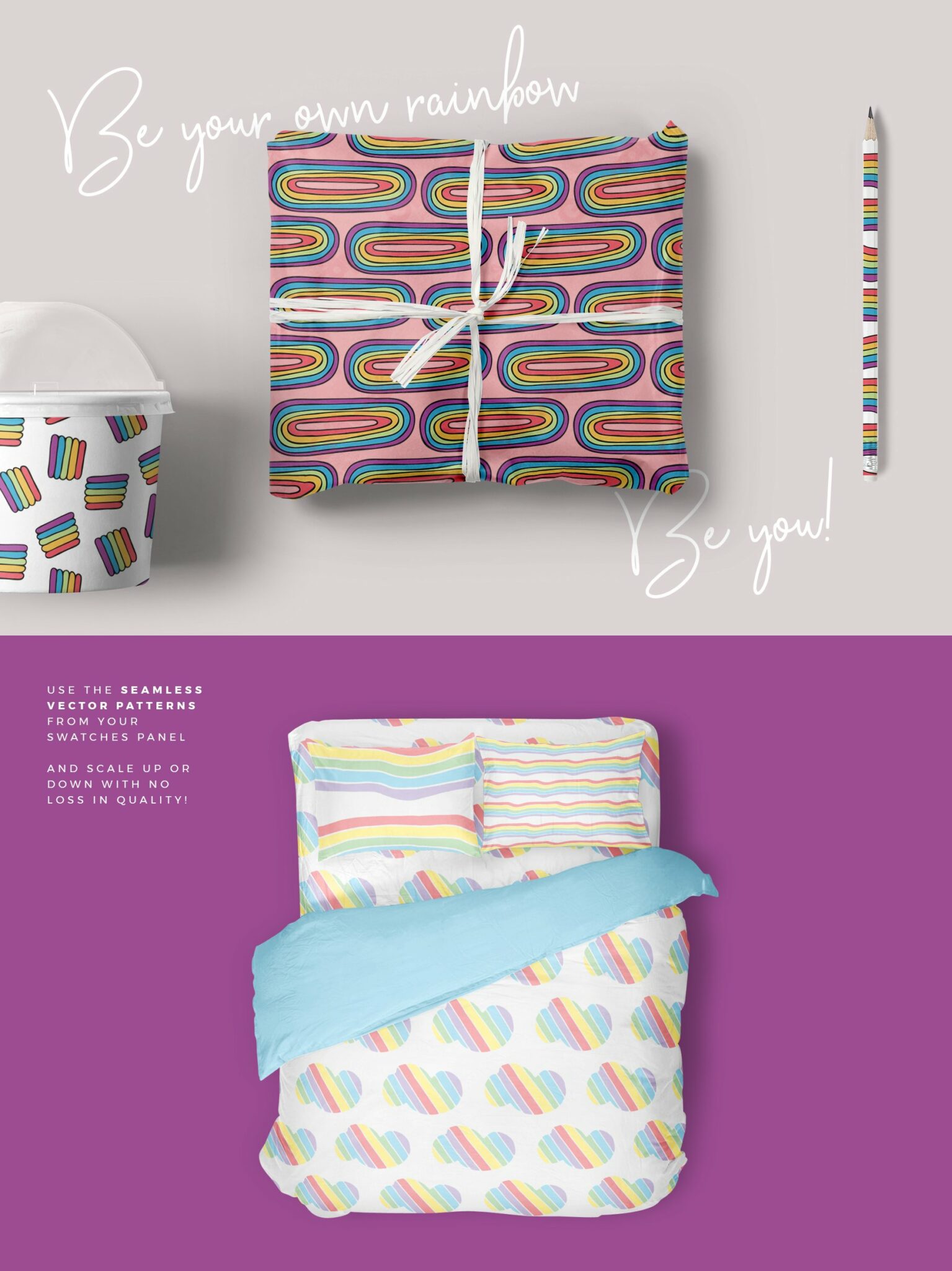 Ultimate Rainbow Patterns Collection – MasterBundles