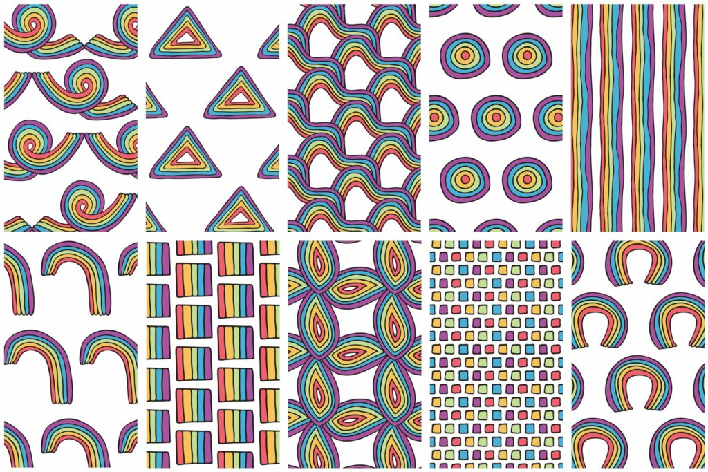Ultimate Rainbow Patterns Collection – MasterBundles