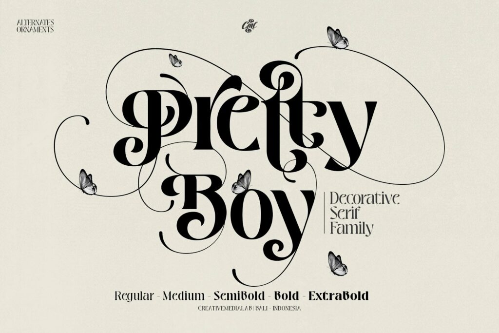 Pretty Boy - Decorative Serif family – MasterBundles