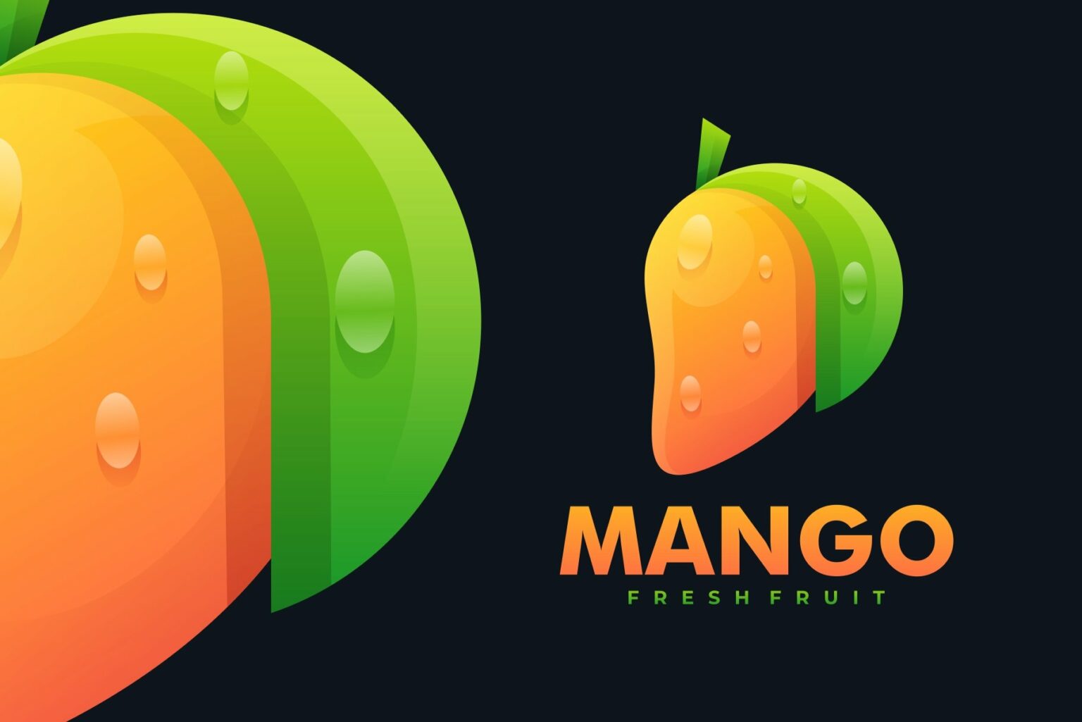 Mango Gradient Logo – MasterBundles
