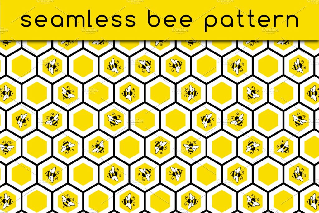 Seamless bee pattern – MasterBundles