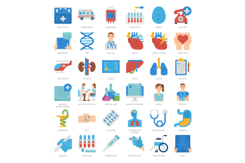 36 Medical Icons Set x 4 Styles - MasterBundles