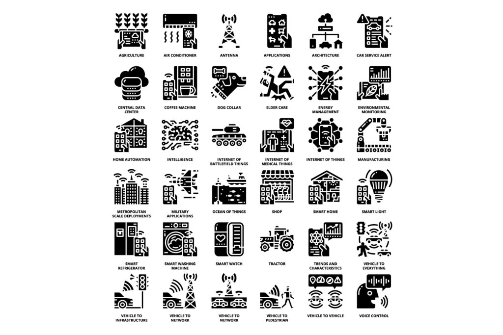 36 Internet of Things Icons Set x 4 Styles - MasterBundles
