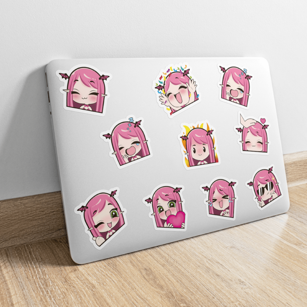 Printable Chibi Succubus Stickers - MasterBundles