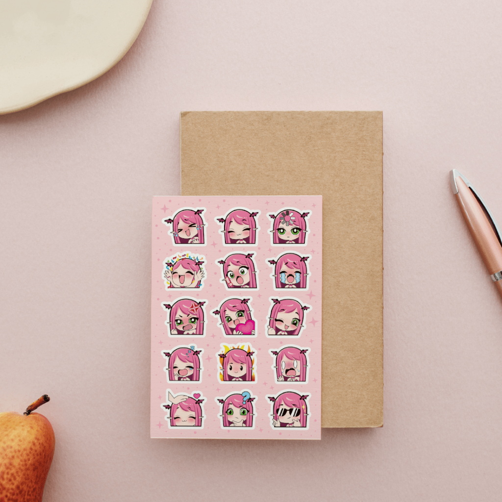 Printable Chibi Succubus Stickers - MasterBundles