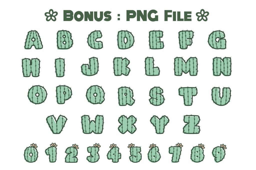 Cactus Font – MasterBundles