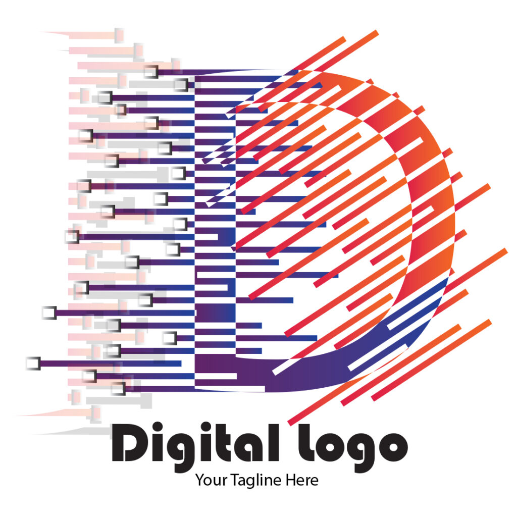 d, d letter, d logo, data, design, developer, development, digit ...