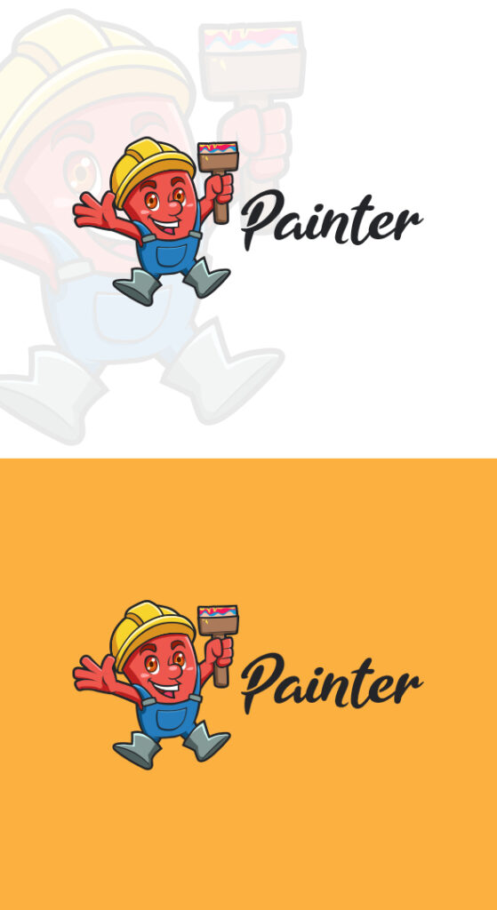 Monster Painter Mascot Logo Design - MasterBundles