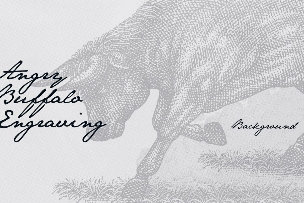 Angry Buffalo Engraving Logo – MasterBundles