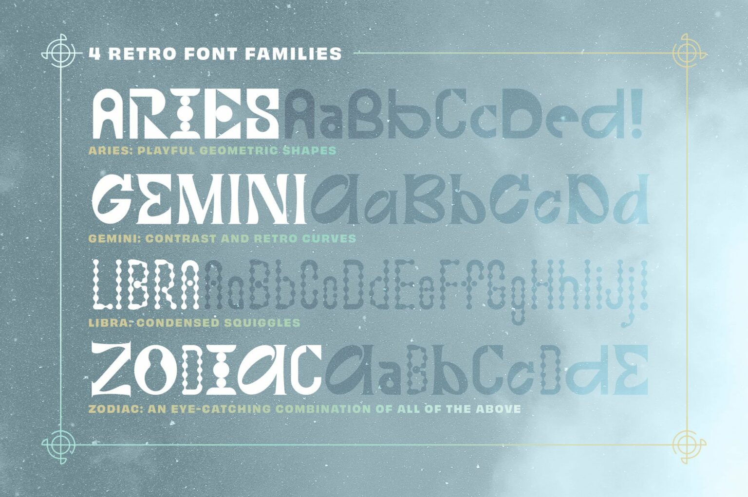 Zodiac - 4 Retro Display Fonts – MasterBundles
