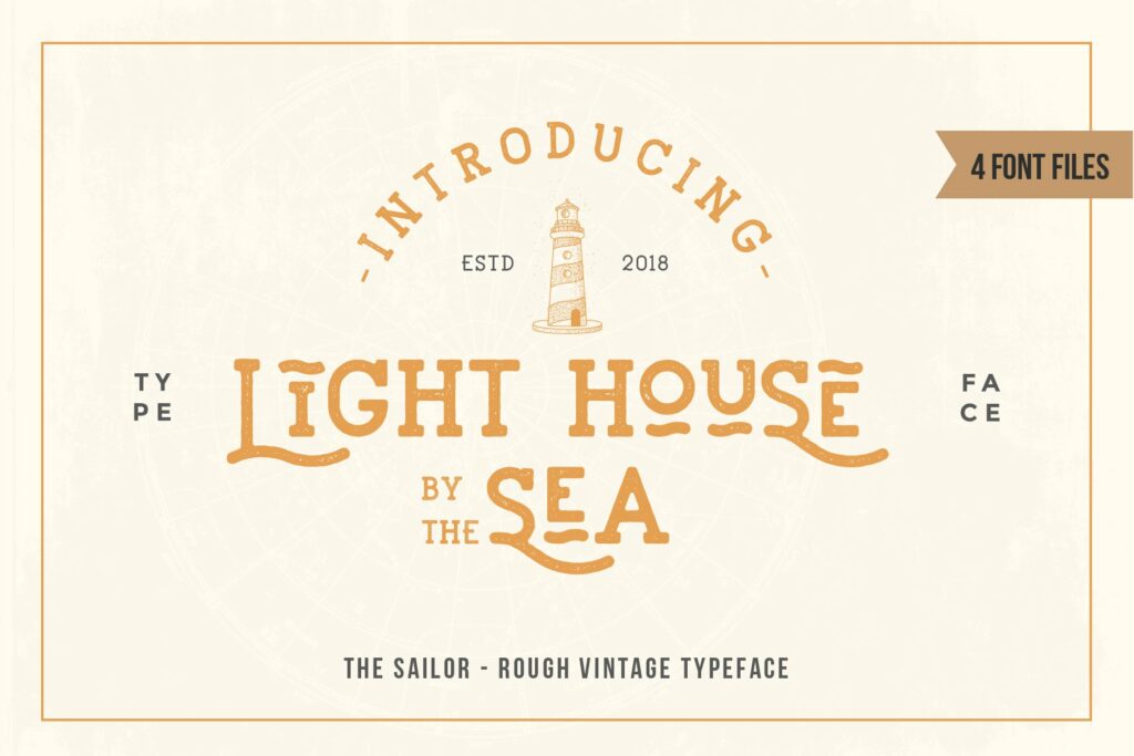 LightHouse - Sailor Rough Typeface – MasterBundles