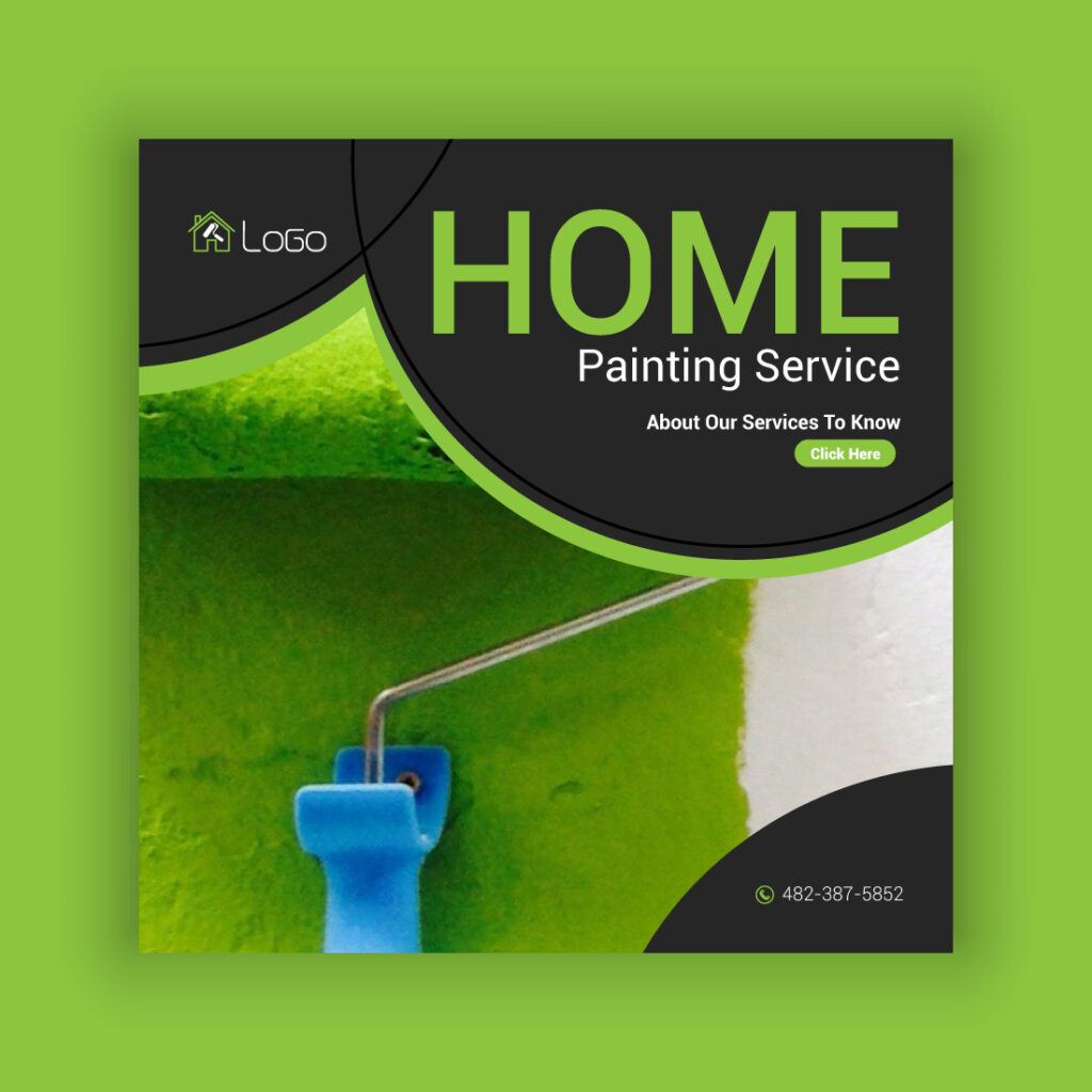Home Painting Media Post Template Bundle - MasterBundles
