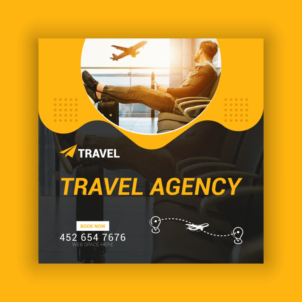 Travel Agency Social Media Post Template Bundle - MasterBundles