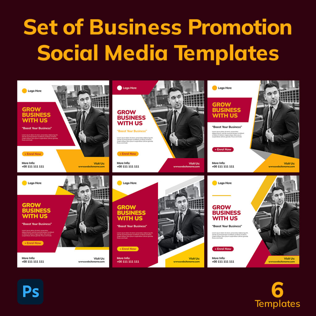 Set of Business Promotion Social Media Templates