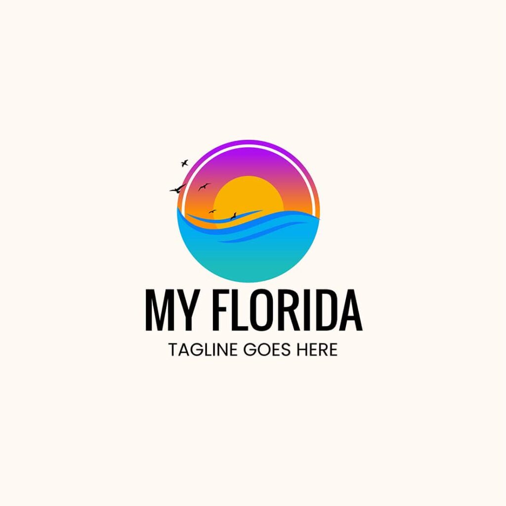 Editable My Florida Logo Design For Travel/Beach/Holiday/Vacations ...