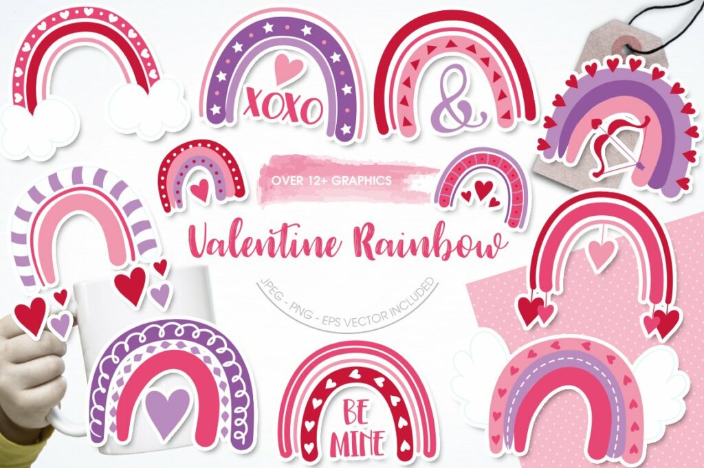 Valentine Rainbow – MasterBundles