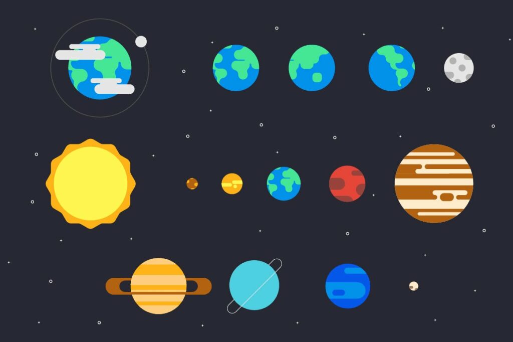 Minimal Flat Planets of Solar System – MasterBundles