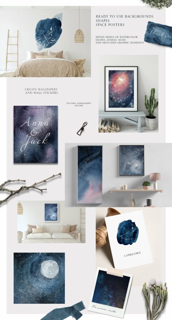 Star Constellation Zodiac watercolor – MasterBundles
