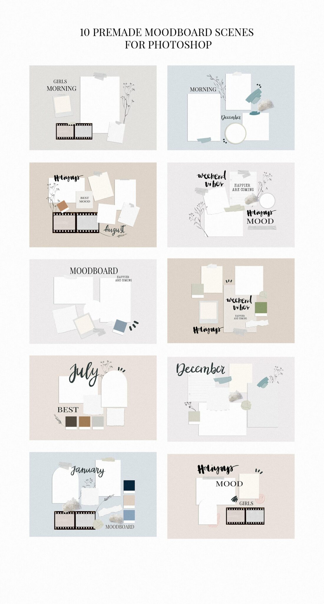 Mood board Scene creator kit – MasterBundles