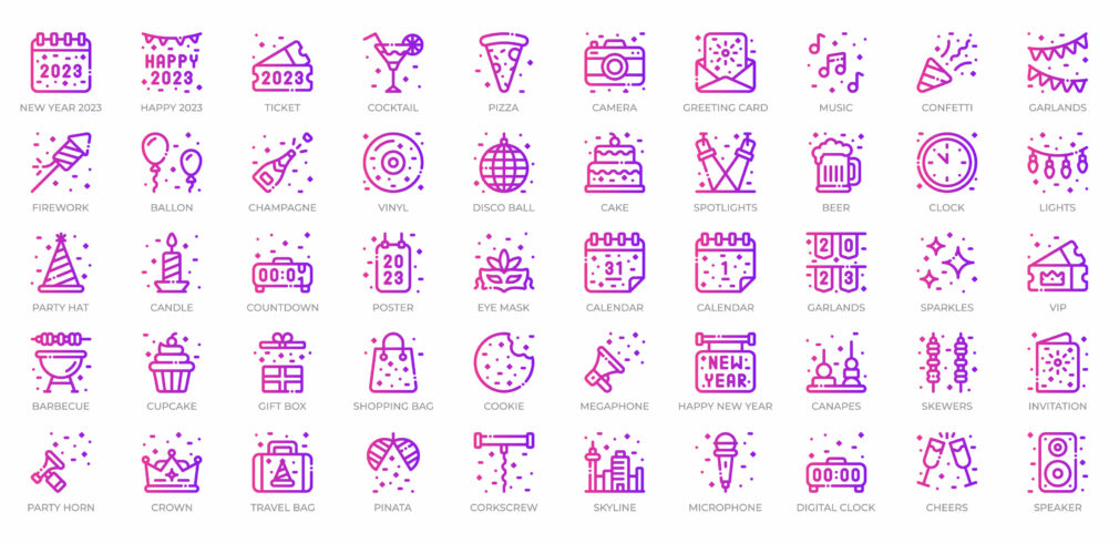 New Year 2023 Icons Pack