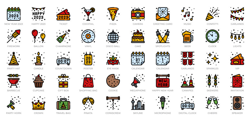 New Year 2023 Icons Pack