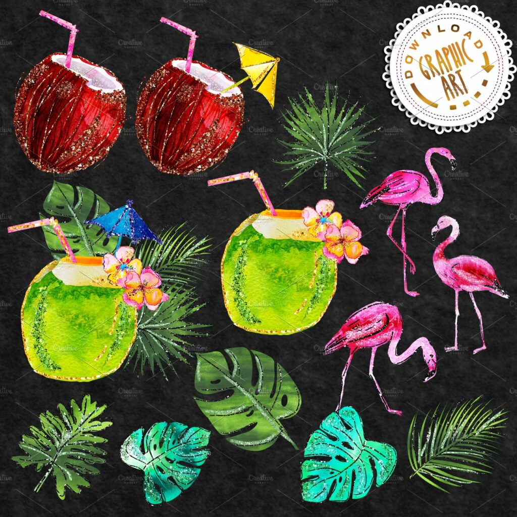 Tropical Summer Clip Art – MasterBundles