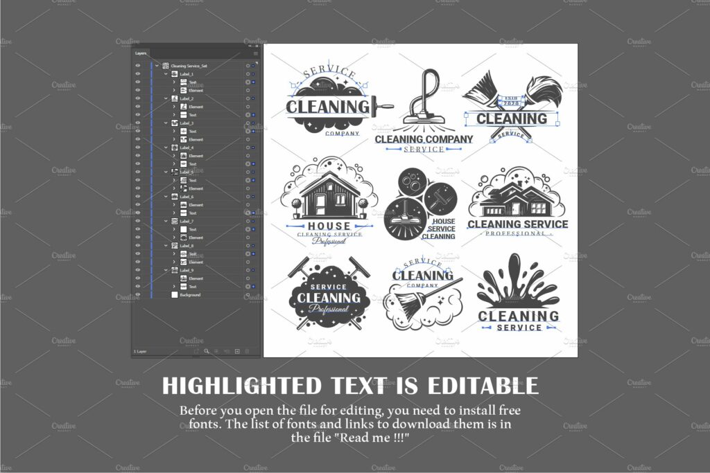 18 Cleaner Service Logos Templates – MasterBundles