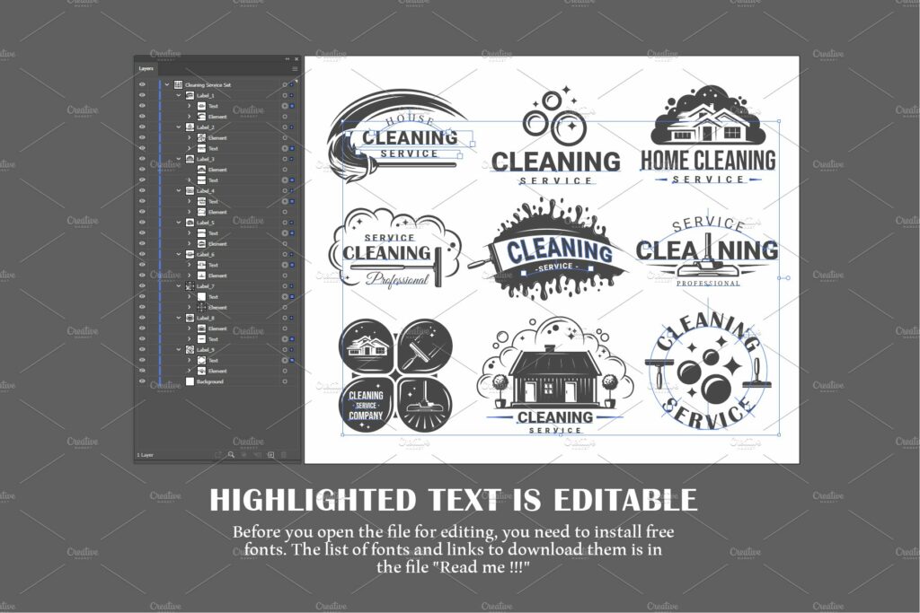 18 Cleaner Service Logos Templates – MasterBundles