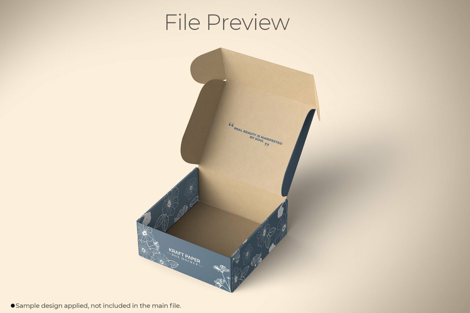 Square Kraft Paper Mailer Box Mockup – MasterBundles