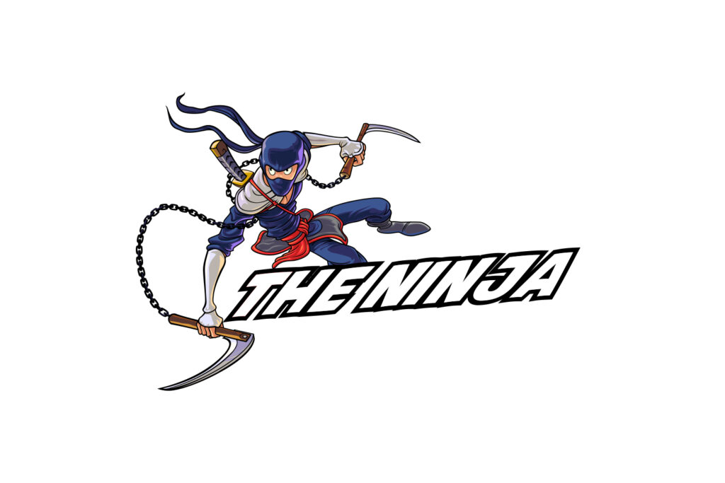 Ninja Master Weapon Esport Logo Design - MasterBundles