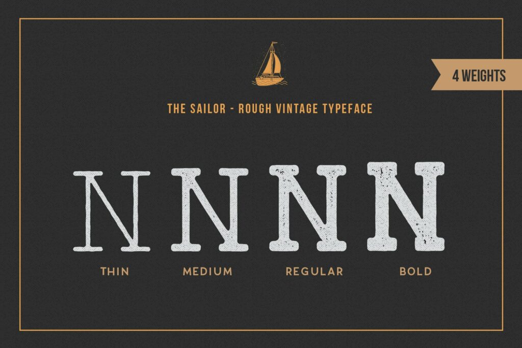 LightHouse - Sailor Rough Typeface – MasterBundles