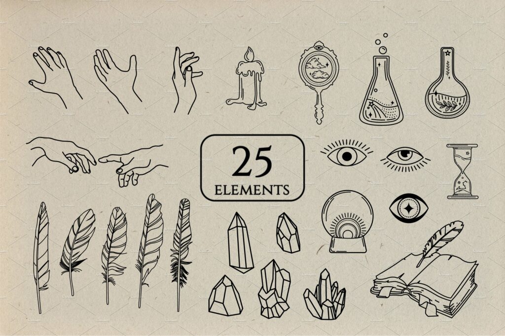 Magic illustration set – MasterBundles