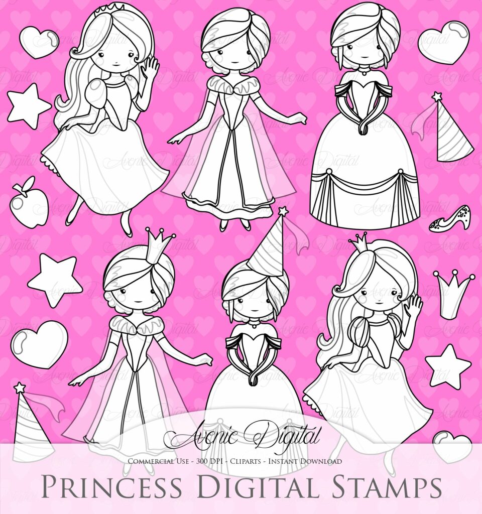 Fairytale Princess Digital Stamps – MasterBundles