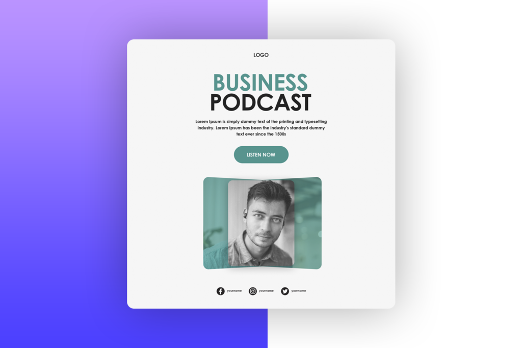 Business Podcast Cover Design - MasterBundles