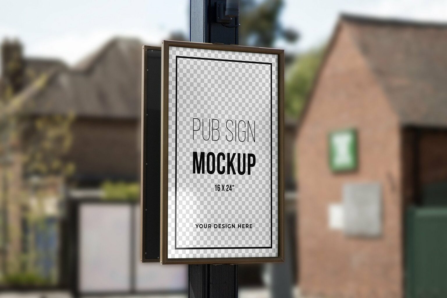 Pub Restaurant Sign Mockup – MasterBundles