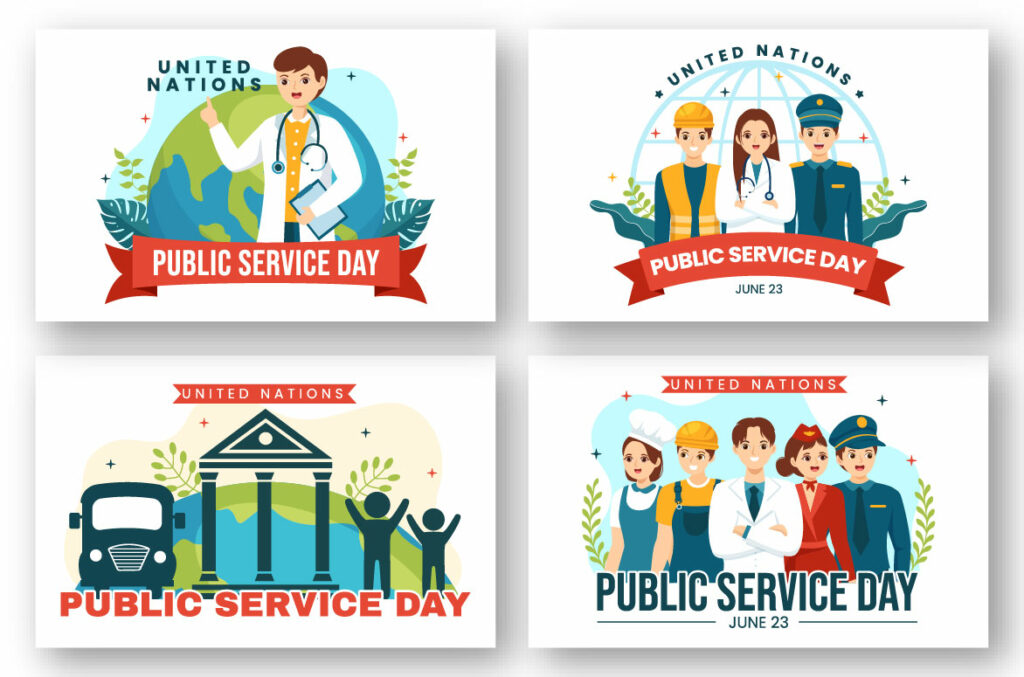10 United Nations Public Service Day Illustration - MasterBundles