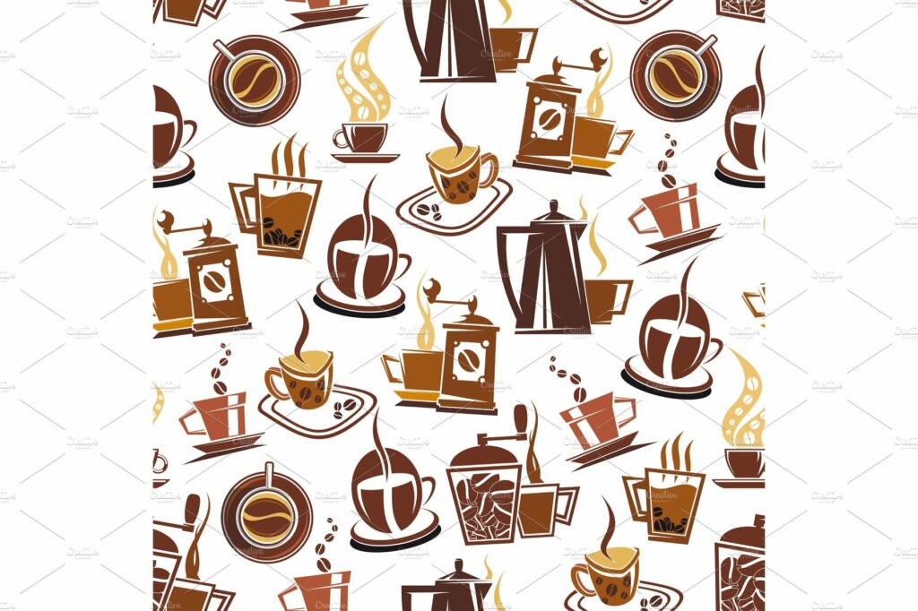 Vector seamless pattern of coffee – MasterBundles