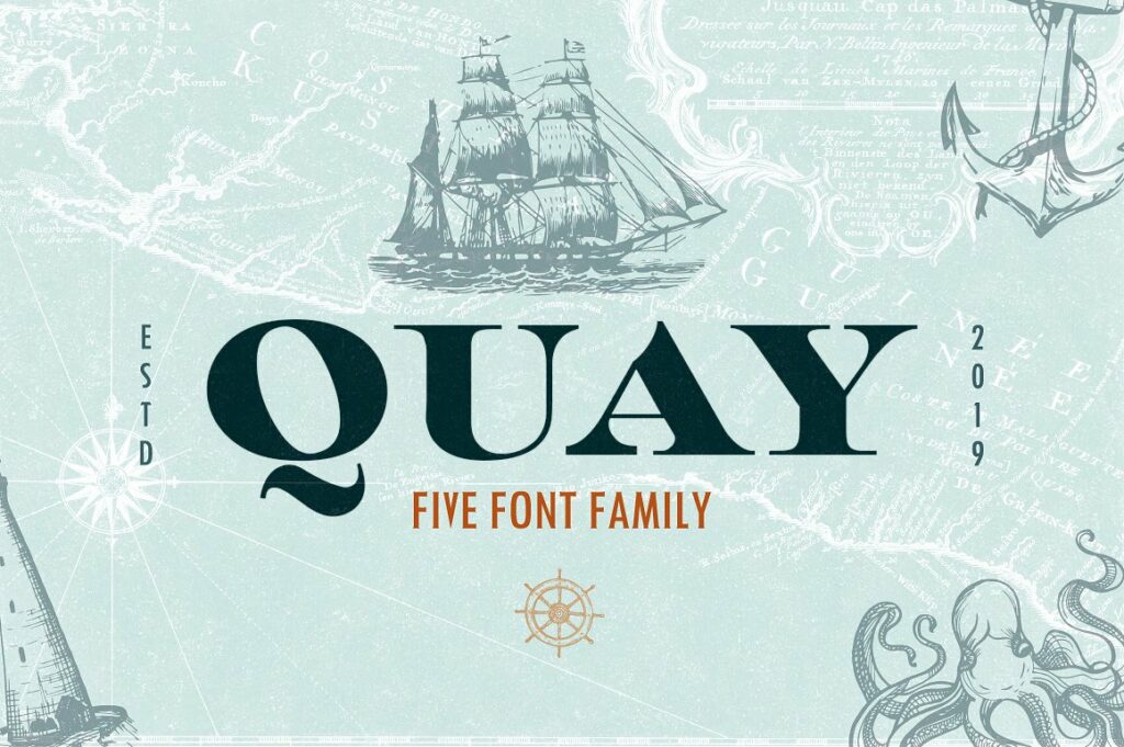 Quay Font Bundle & Bonus Logos – MasterBundles