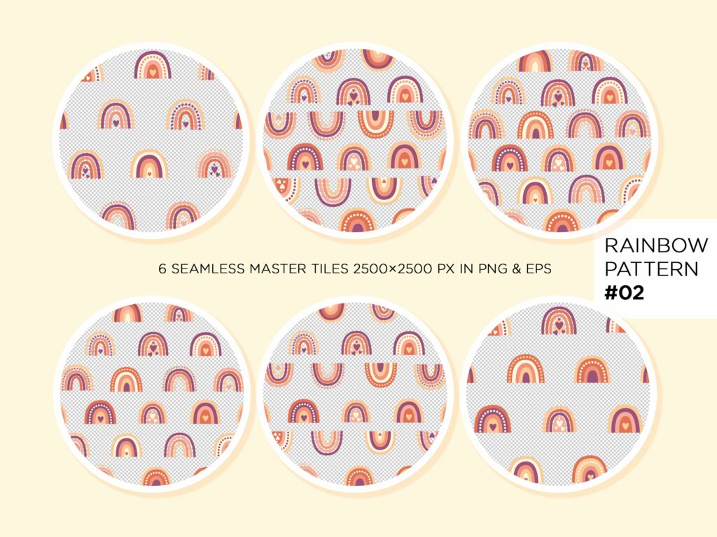 Rainbow Elements & Patterns Set #02 – MasterBundles