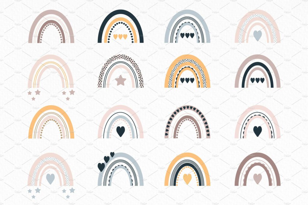 Bohemian Rainbow - Baby boho clipart – MasterBundles