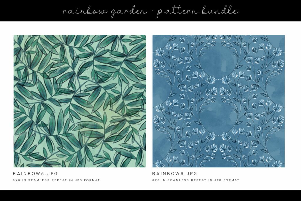 RAINBOW GARDEN DIGITAL PAPER DH – MasterBundles