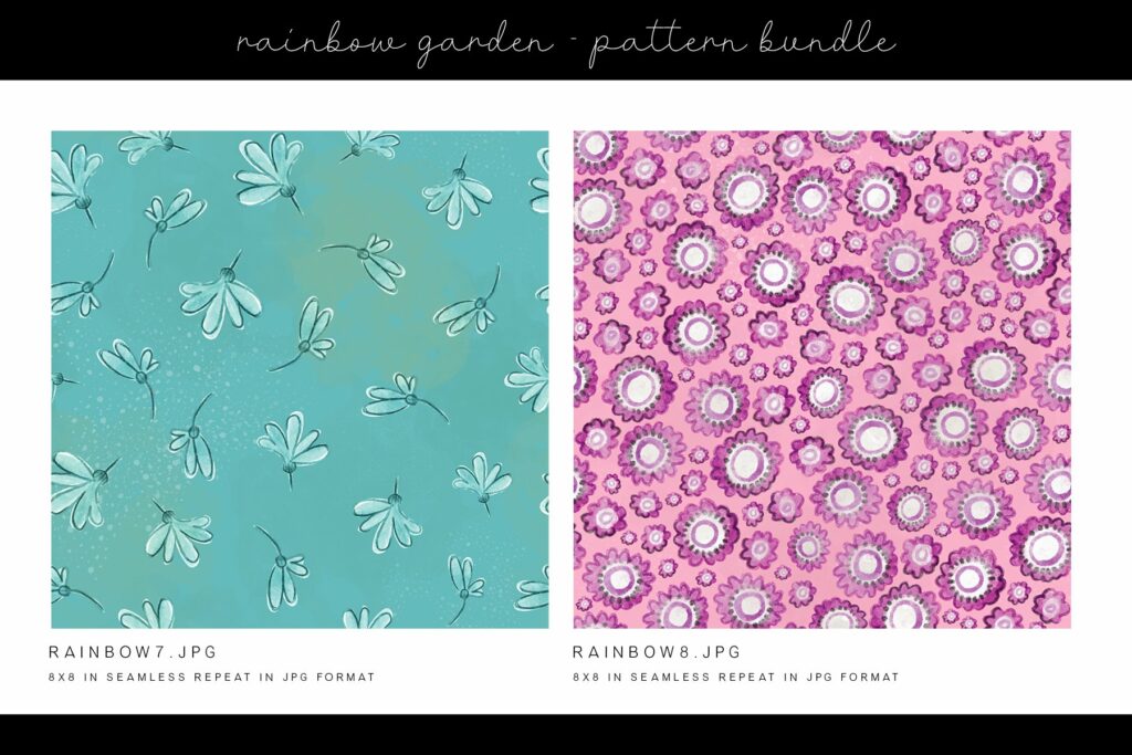 RAINBOW GARDEN DIGITAL PAPER DH – MasterBundles